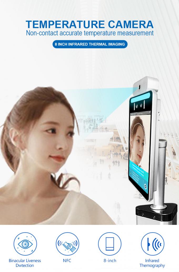 OEM ODM Free Sdk AI Face Recognition Temperature Kiosk Facial Thermal ...