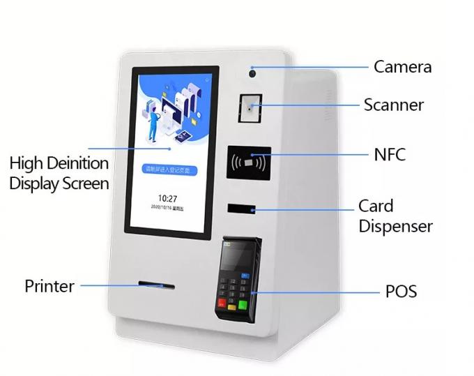 15.6 Inch Automatic Smart hotel check in kiosk With Card Dispenser ...