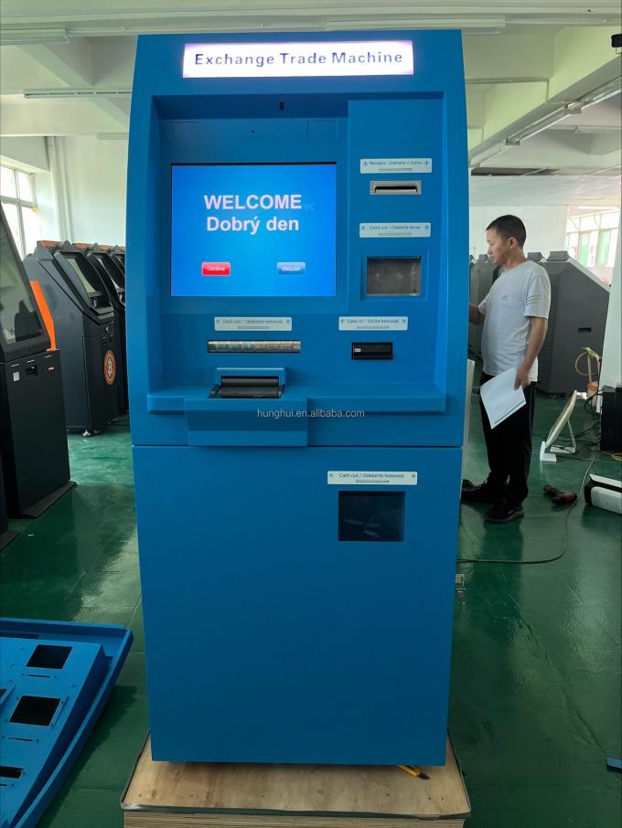 ATM Kiosk Foreign Currency Exchange Machine With Cash Acceptor And ...