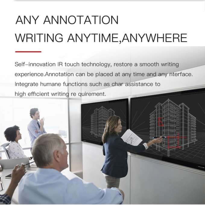 All In One 65 75 86 Inch Teaching LCD Interactive Digital Whiteboard ...